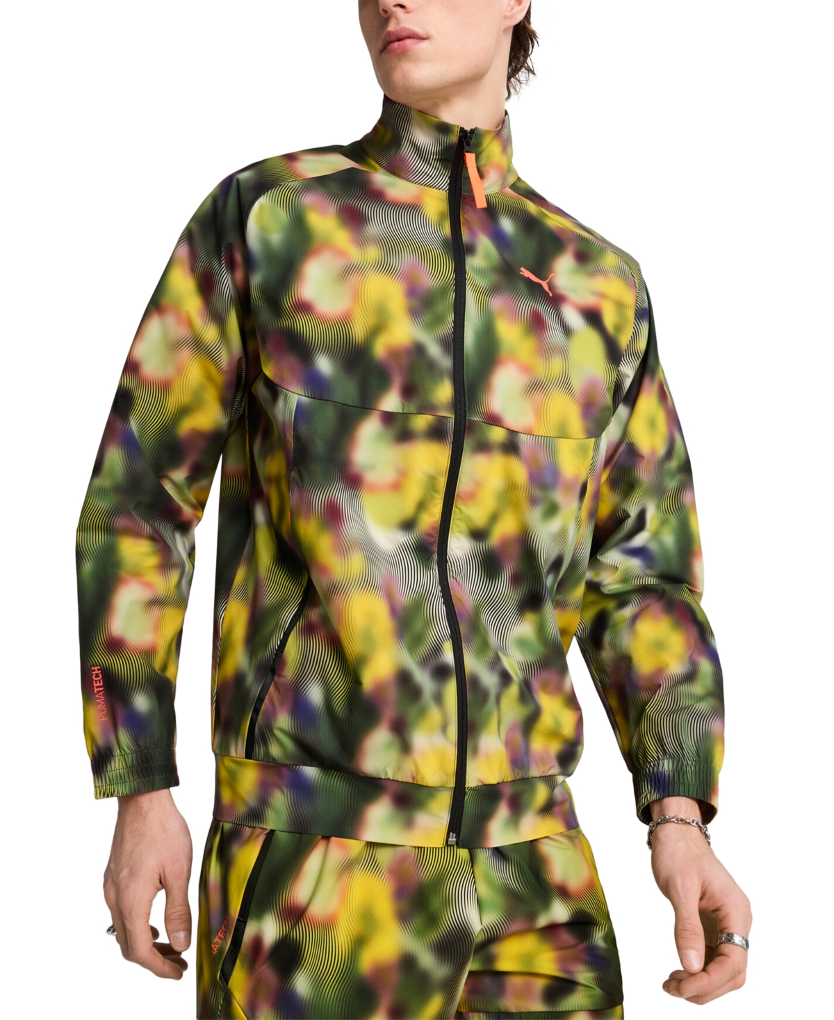 Click here for Puma Mens Hoops x Pumatech Abstract-Print Full-Zip... prices