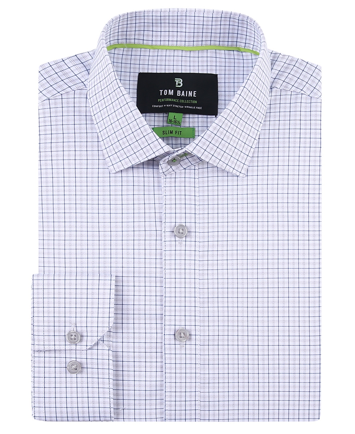 Click here for Tom Baine Mens Four Way Stretch Plaid Button Down... prices