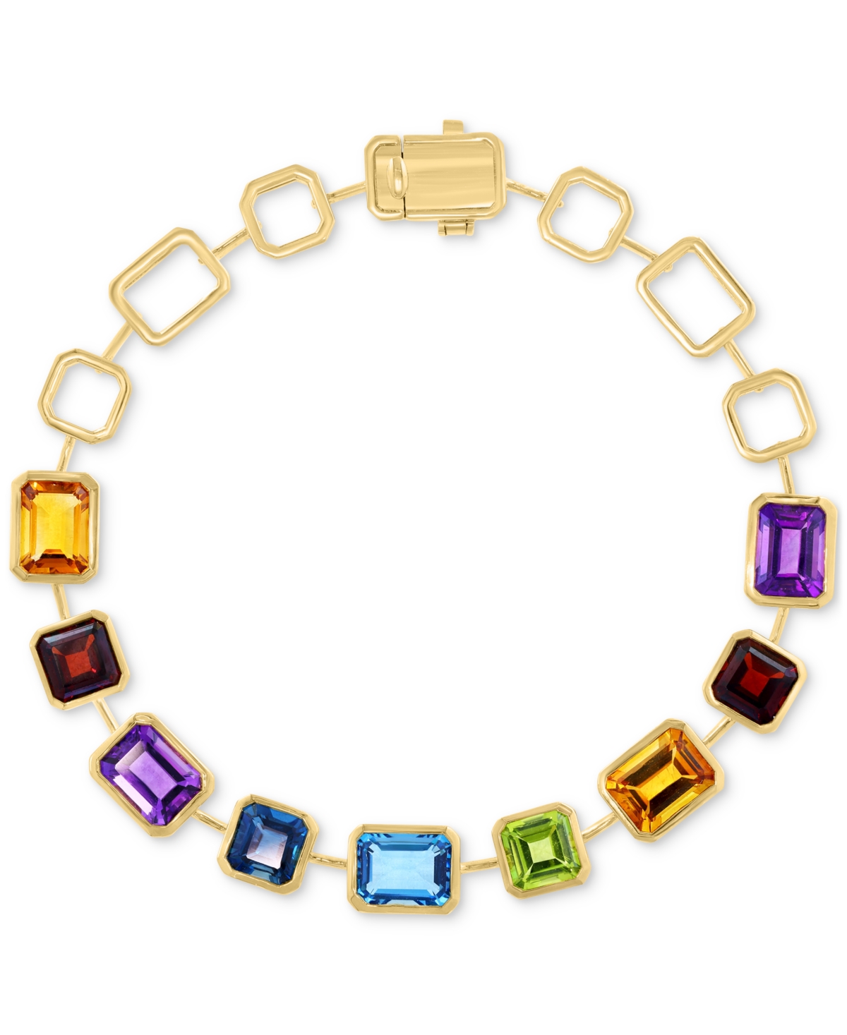 Click here for Effy Multi-Gemstone Open Link Bangle Bracelet (14-... prices
