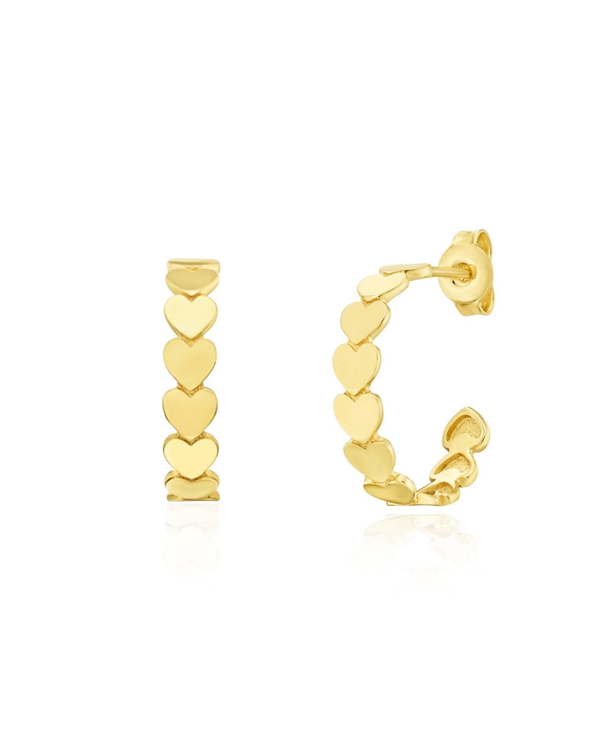 Click here for The Lovery Golden Hearts C-Hoop Earrings 14K Gold... prices