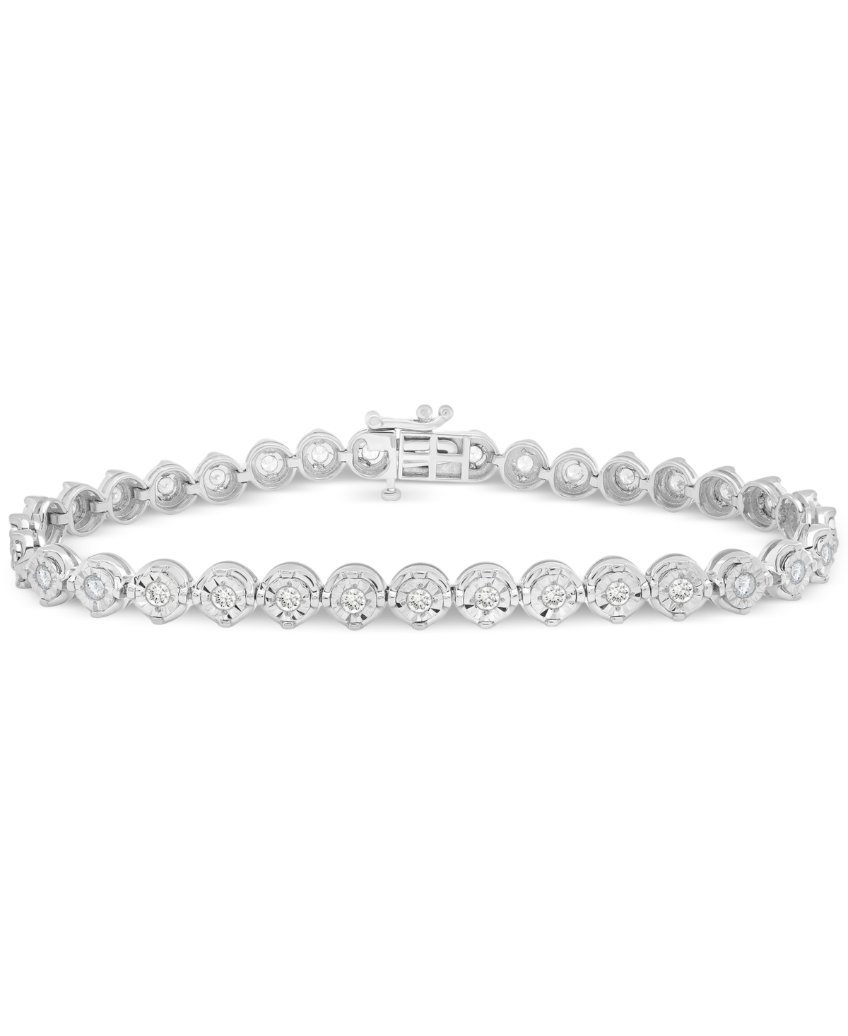 Click here for Diamond Round Link Bracelet (1 ct. t.w.) in Sterli... prices