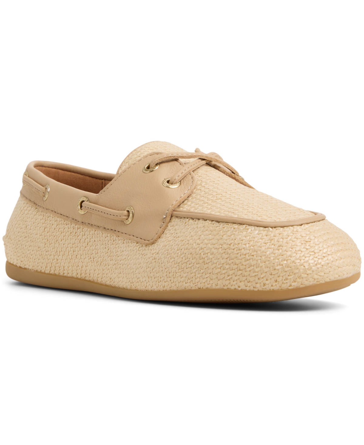 Click here for Sperry Womens Slim Round Boat Shoe - Natural prices