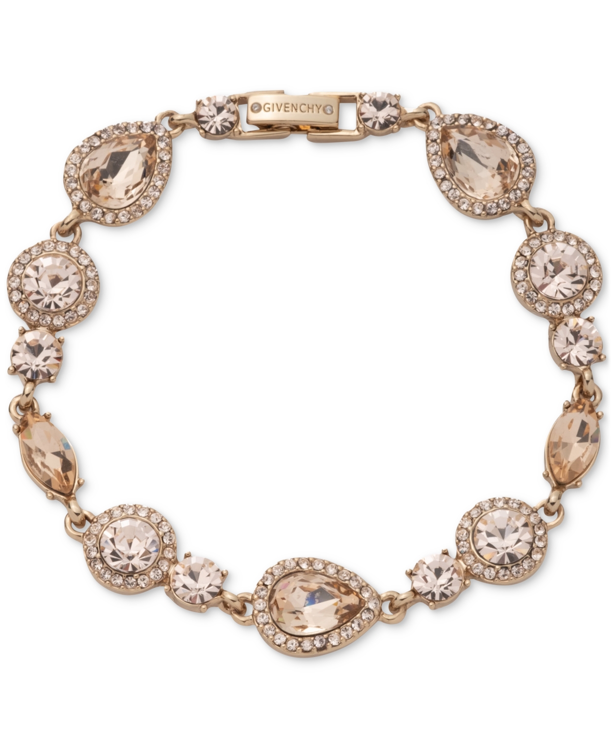 Click here for Givenchy Mixed Crystal Halo Statement Flex Bracele... prices