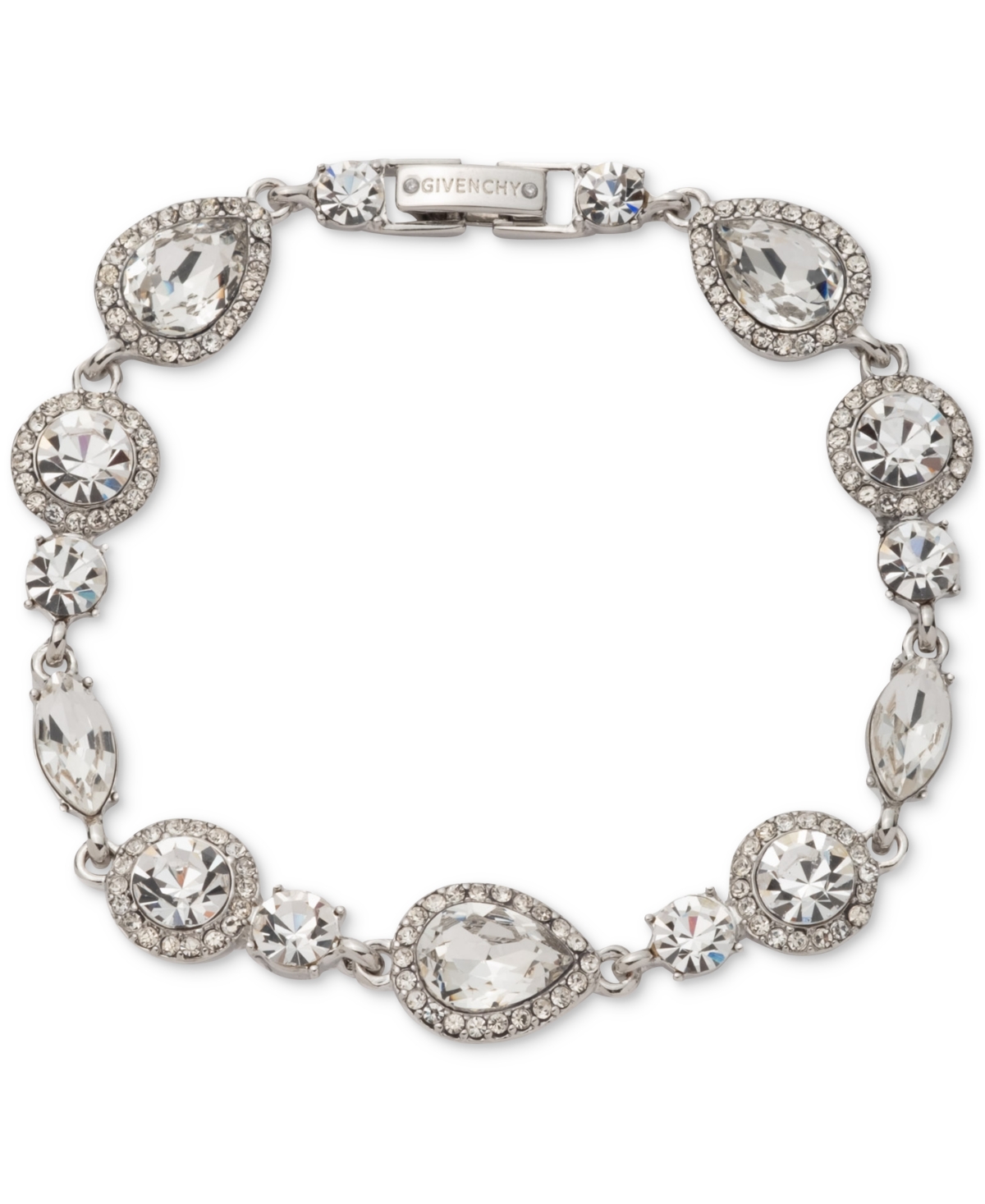 Click here for Givenchy Mixed Crystal Halo Statement Flex Bracele... prices