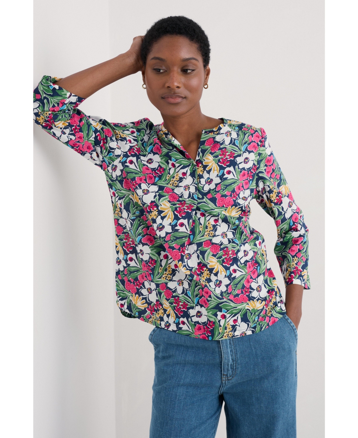 Click here for Seasalt Cornwall Womens Watercolor Sketch Top - Ga... prices