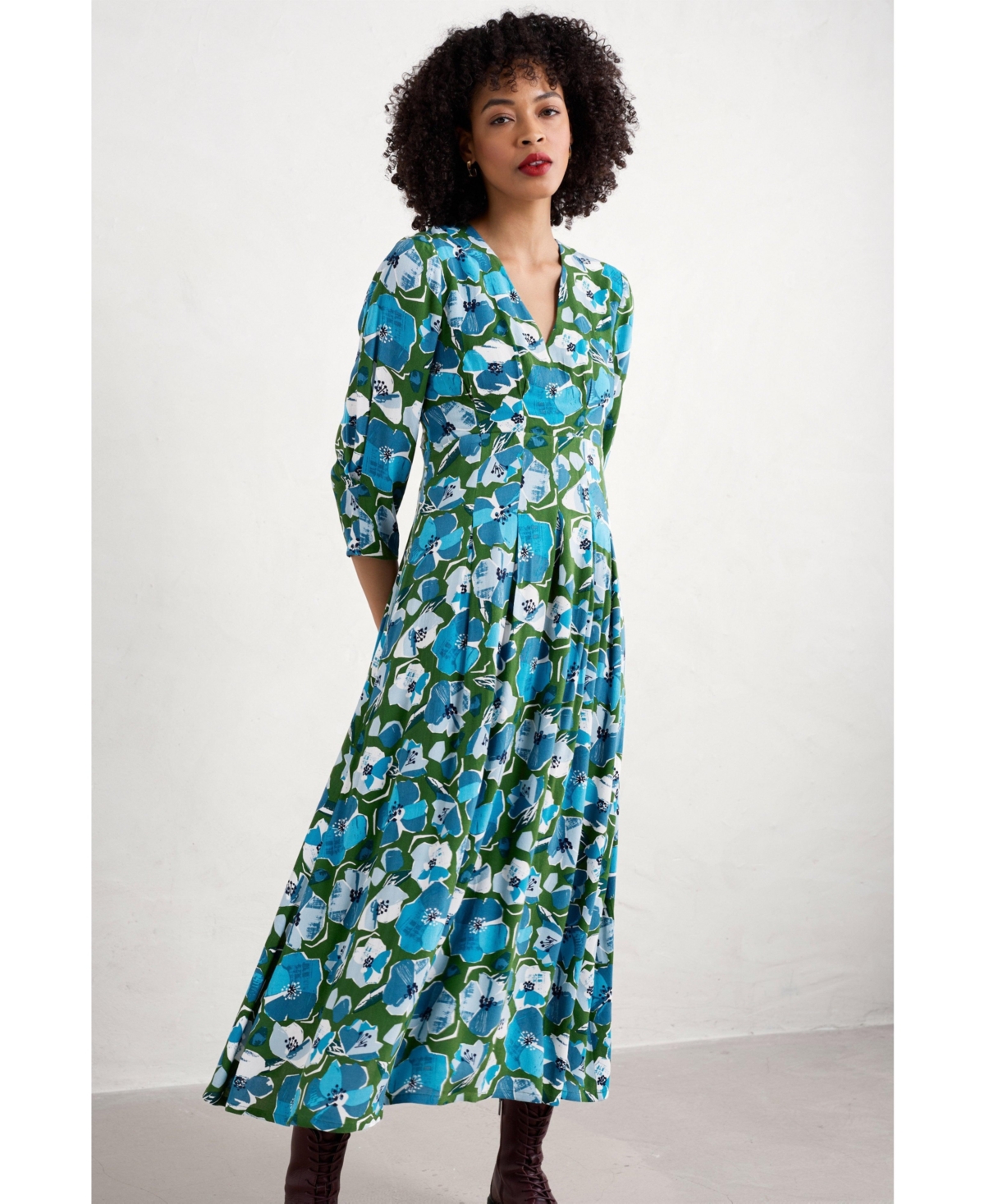 Click here for Seasalt Cornwall Womens Etta Dress - Paper hellebo... prices
