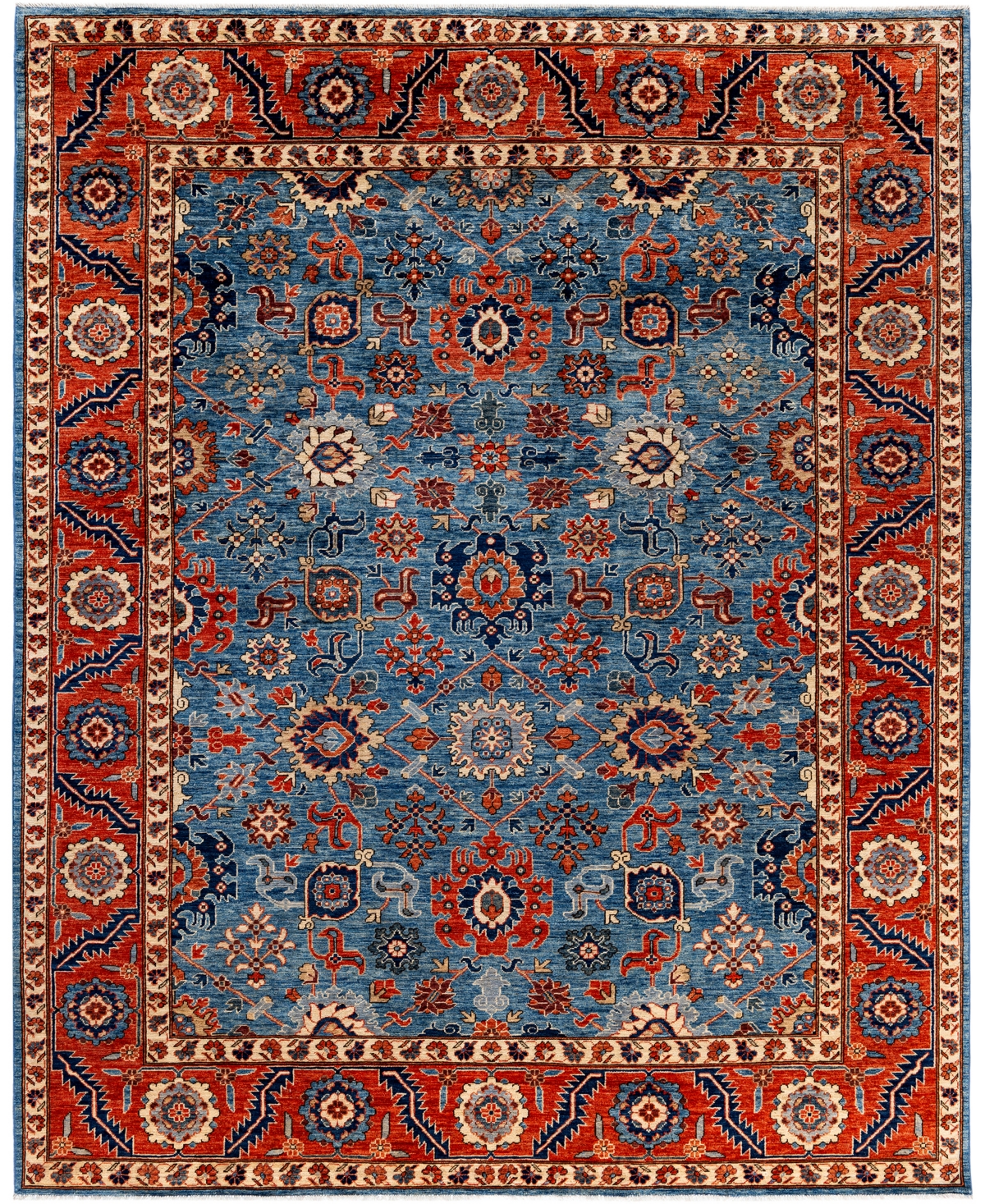 Adorn Hand Woven Rugs Serapi M1945 8x99 Area Rug - Light Blue