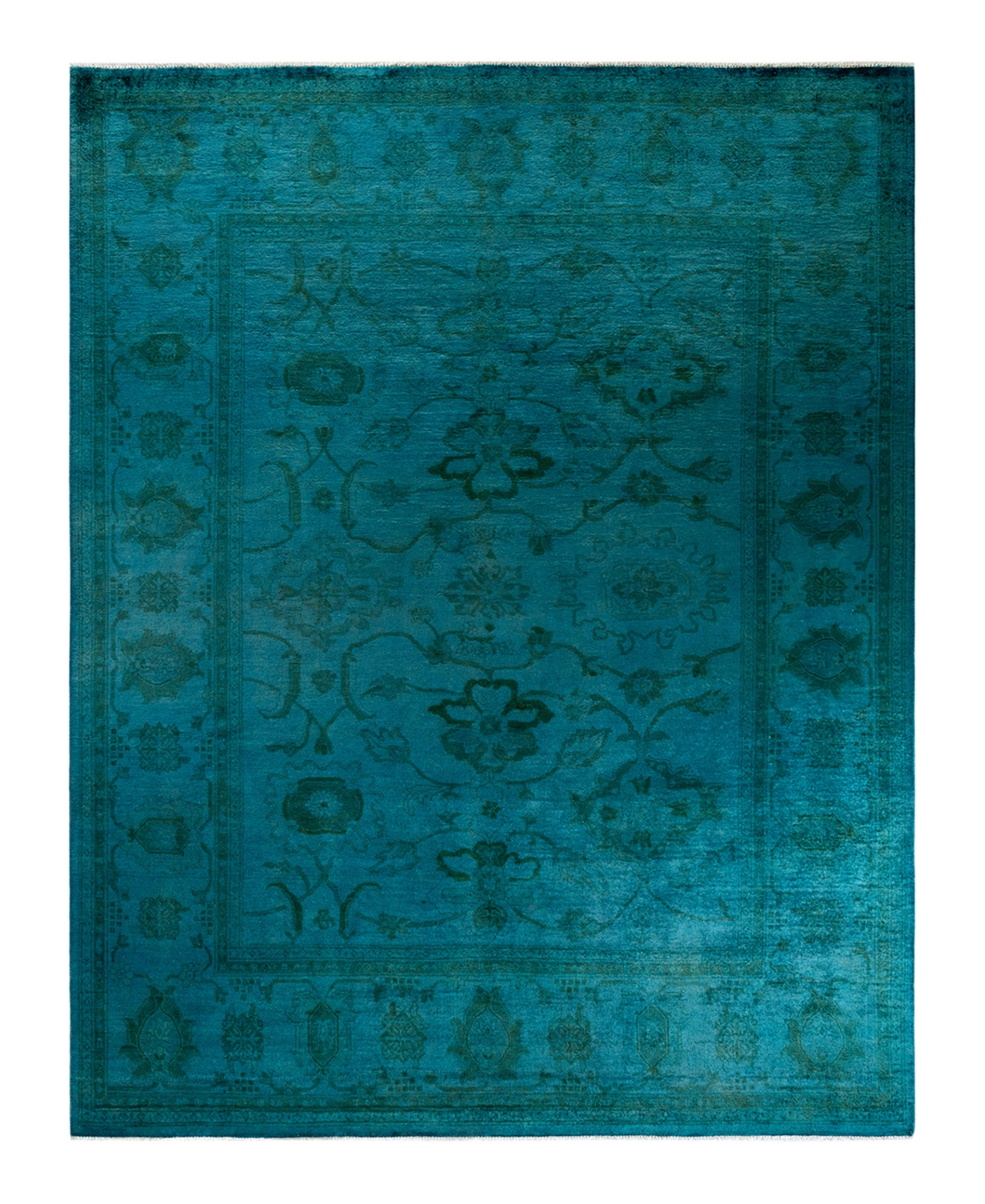 Adorn Hand Woven Rugs Vibrance M1384 81x103 Area Rug - Blue