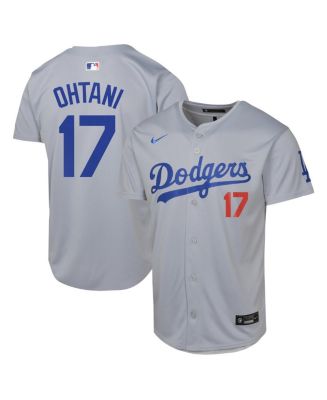 Nike Big Boys and Girls Shohei Ohtani Gray Los Angeles Dodgers ...