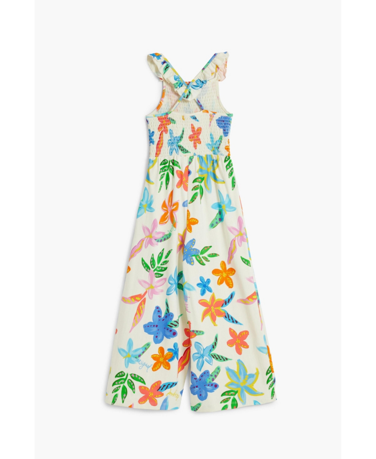 Click here for Desigual Girls Girlss Floral print jumpsuit - Whit... prices