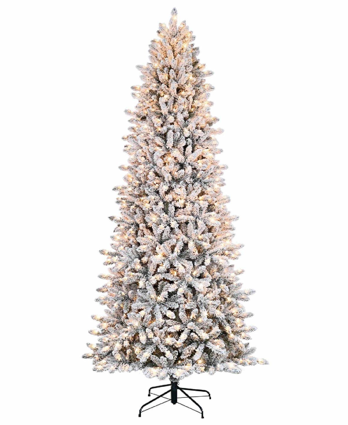 Click here for Puleo 9FT Pre-Lit Slim Flocked Franklin Fir Artifi... prices