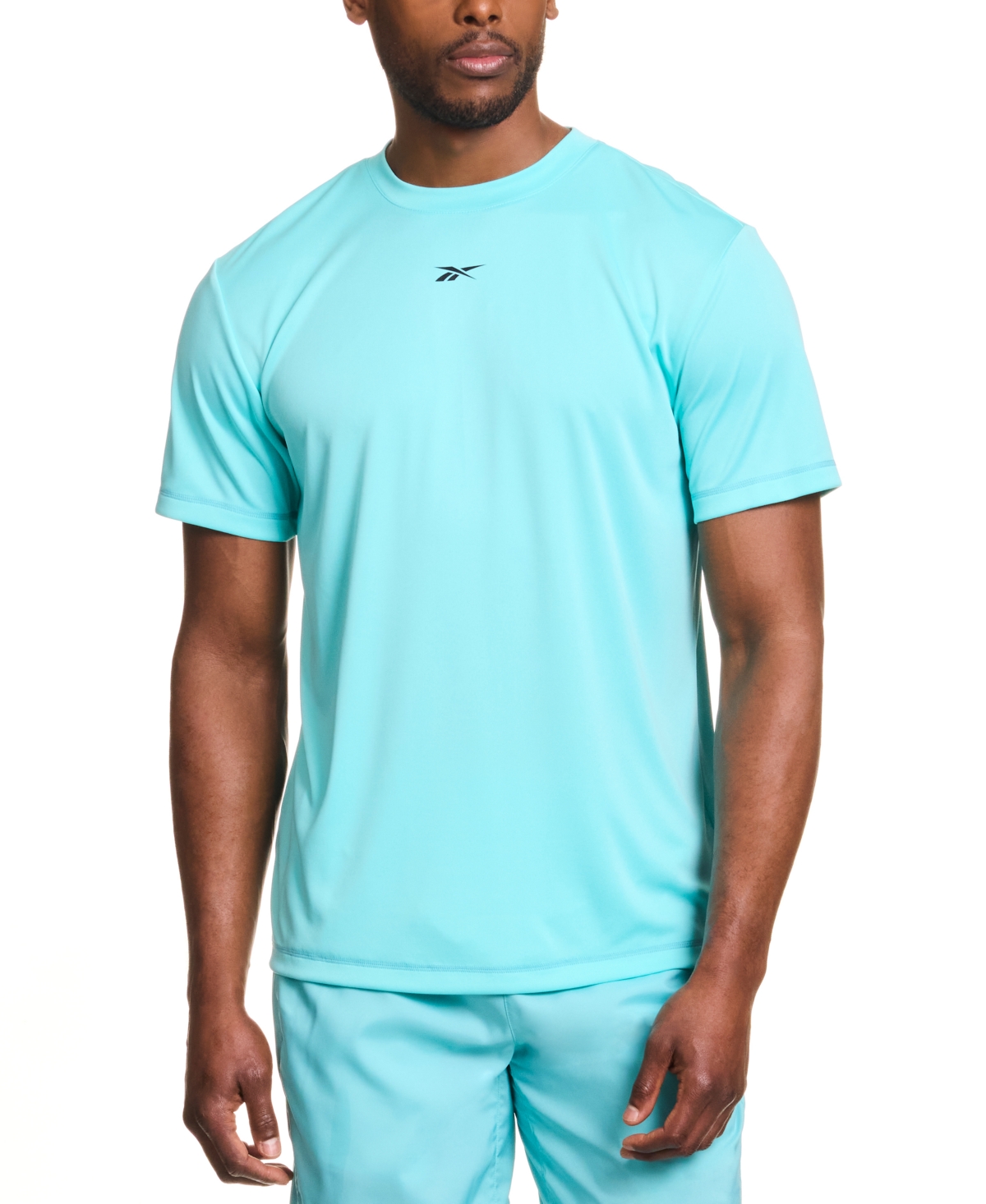Click here for Reebok Mens Tech Regular-Fit Logo T-Shirt - Ai Aqu... prices