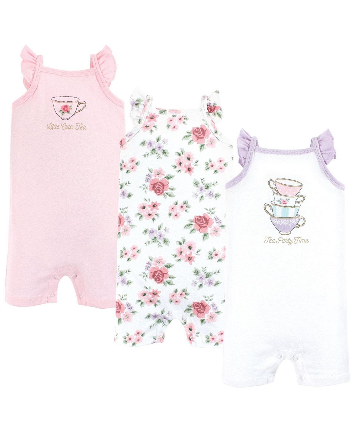 Click here for Hudson Baby Baby Girls Hudson Cotton Rompers - Tea... prices