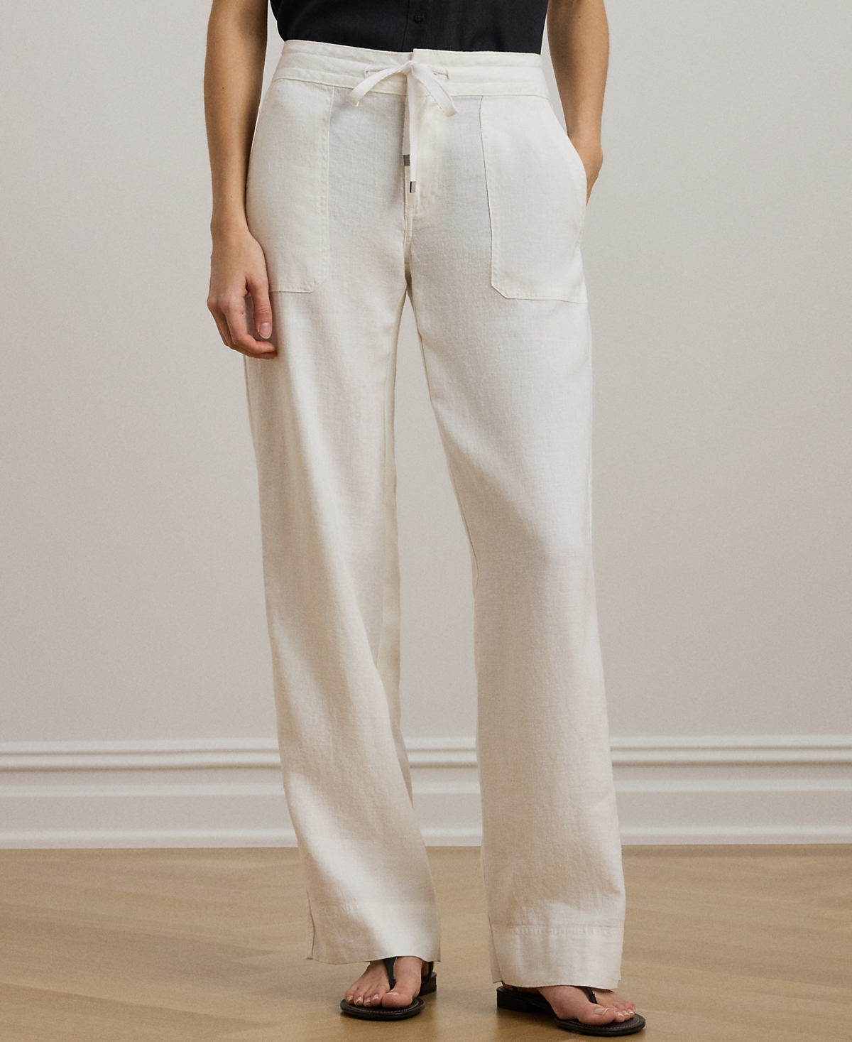 Click here for Lauren Ralph Lauren Petite 100 Linen Wide-Leg Line... prices