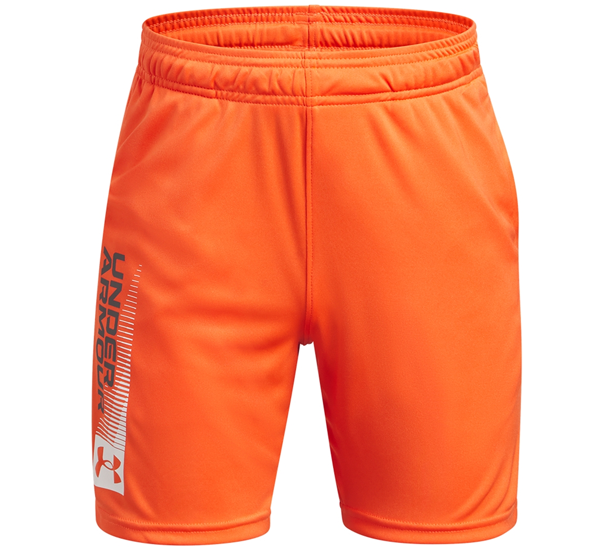 Click here for Under Armour Big Boys Tech Wordmark Shorts - Fire prices