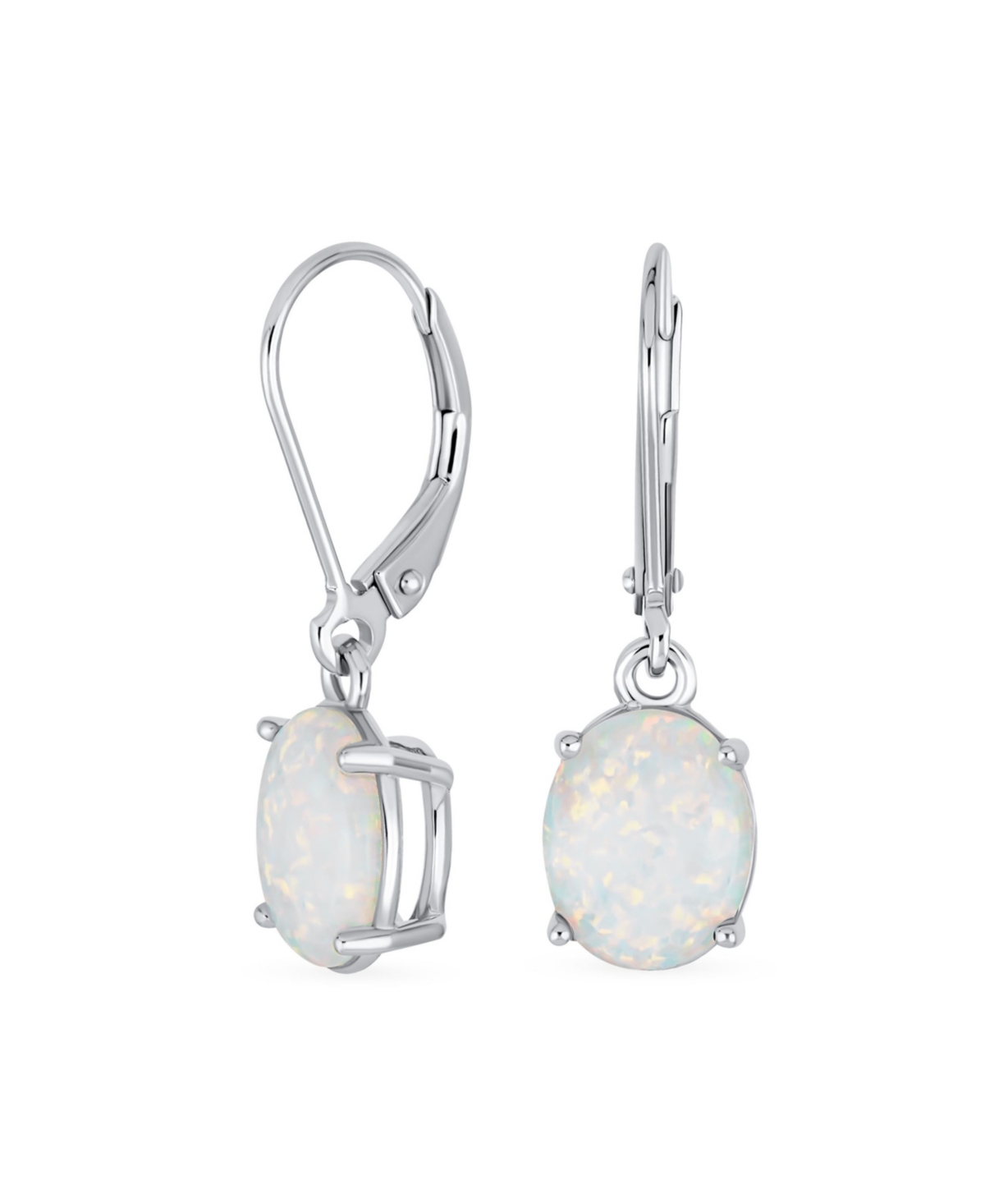 Click here for Bling Jewelry Classic White Created Opal Oval Soli... prices