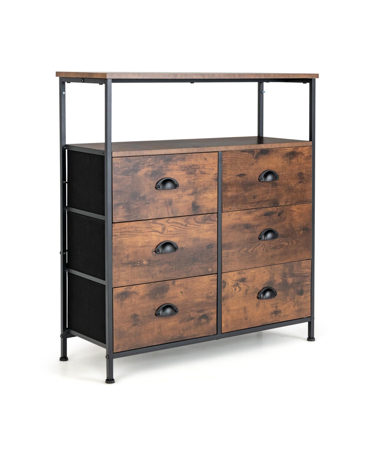 Click here for 2-Tier Storage Chest with Wooden Top and 6 Fabric... prices