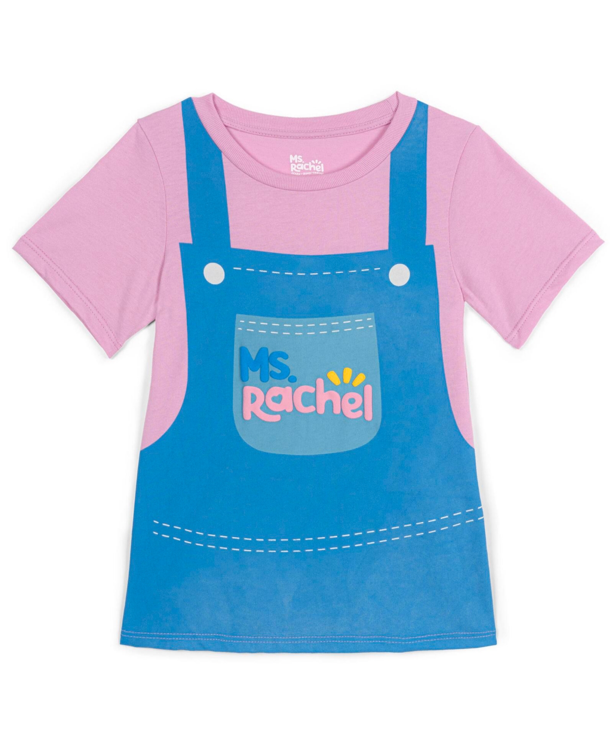 Click here for Ms. Rachel Toddler Girls T-Shirt - Pink / blue prices