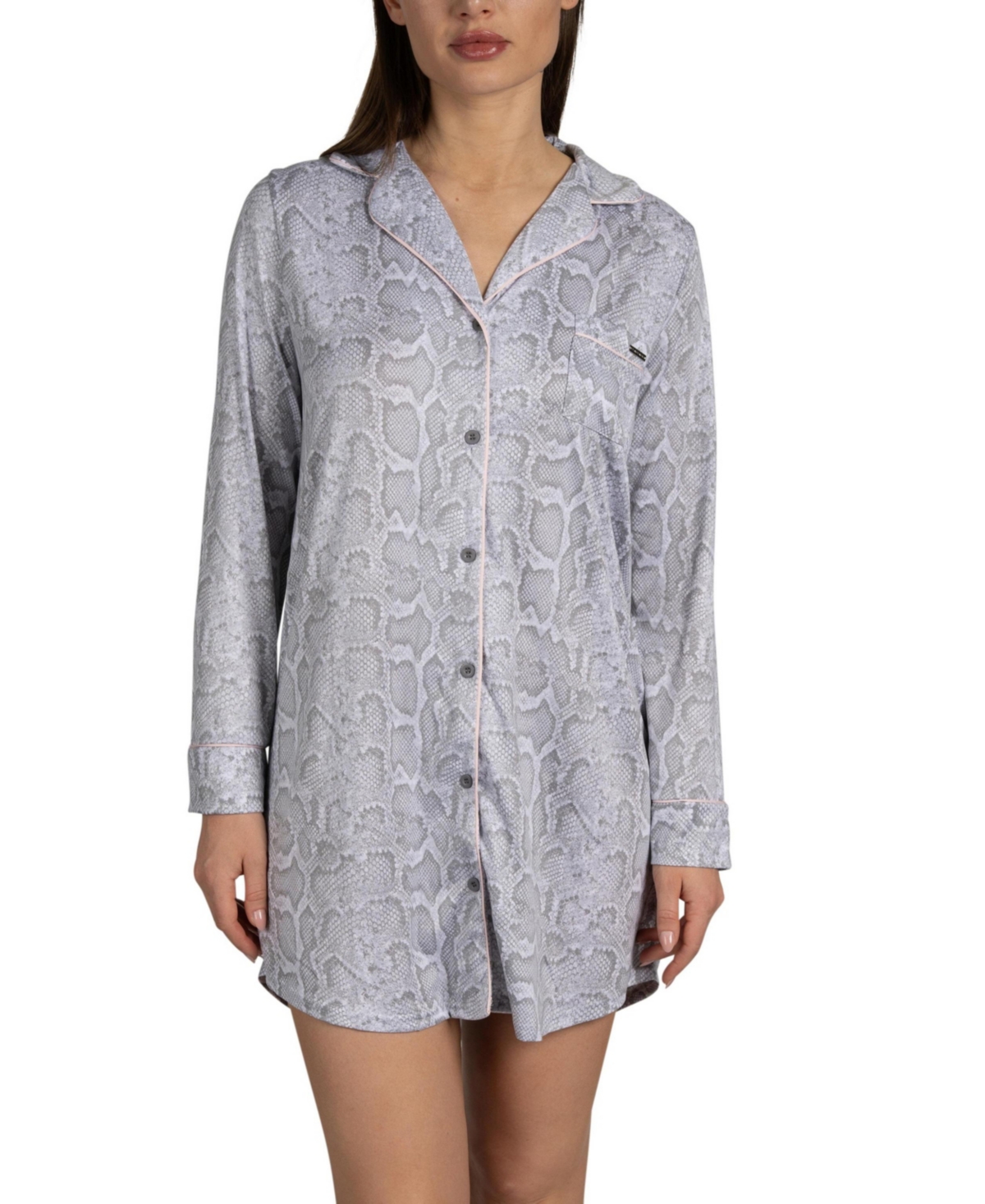 Click here for Tahari Womens Long Sleeve Button Up Notch Collar N... prices