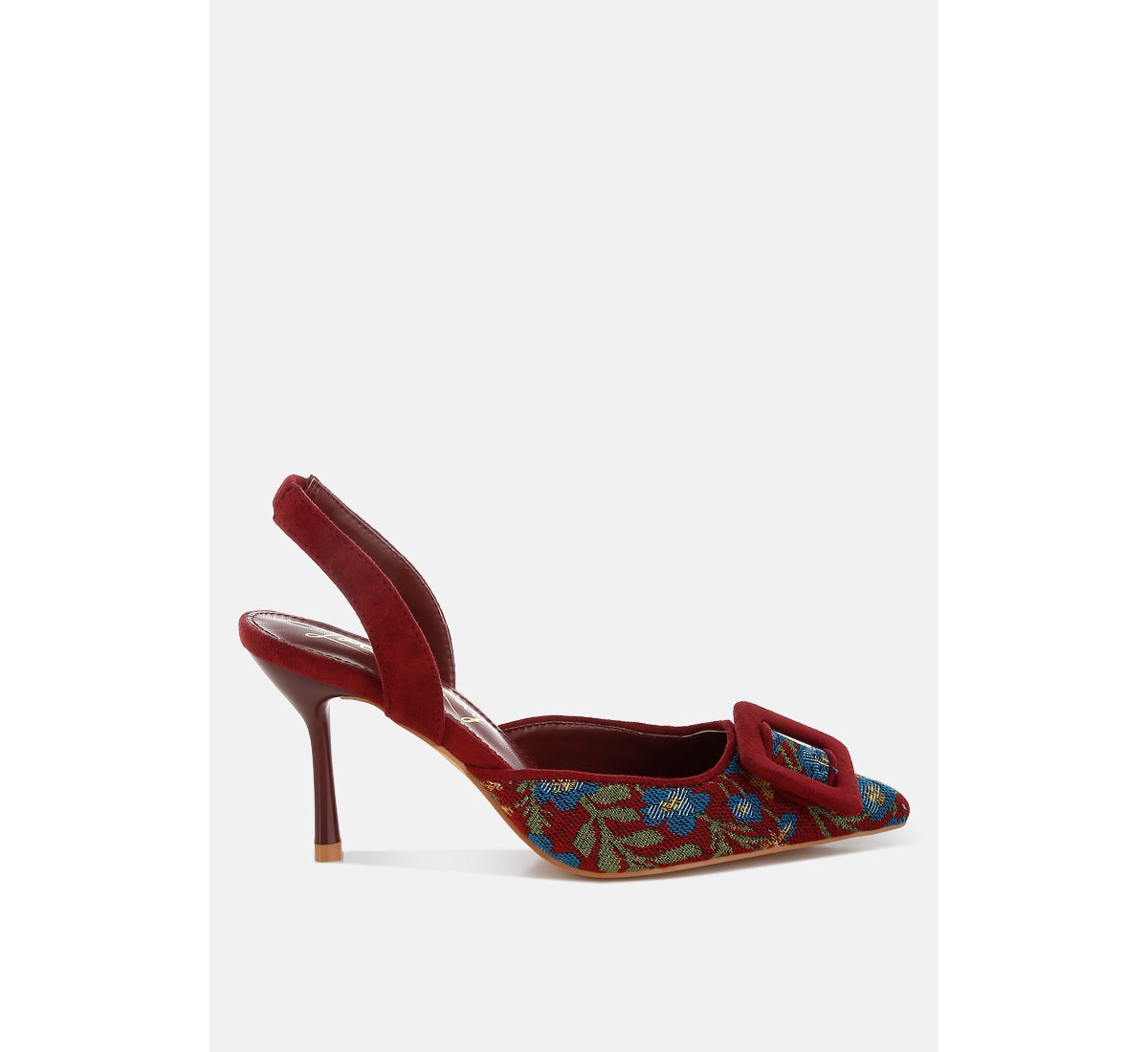 Click here for Miraya Embroidered Buckle Detail Stiletto Heels -... prices
