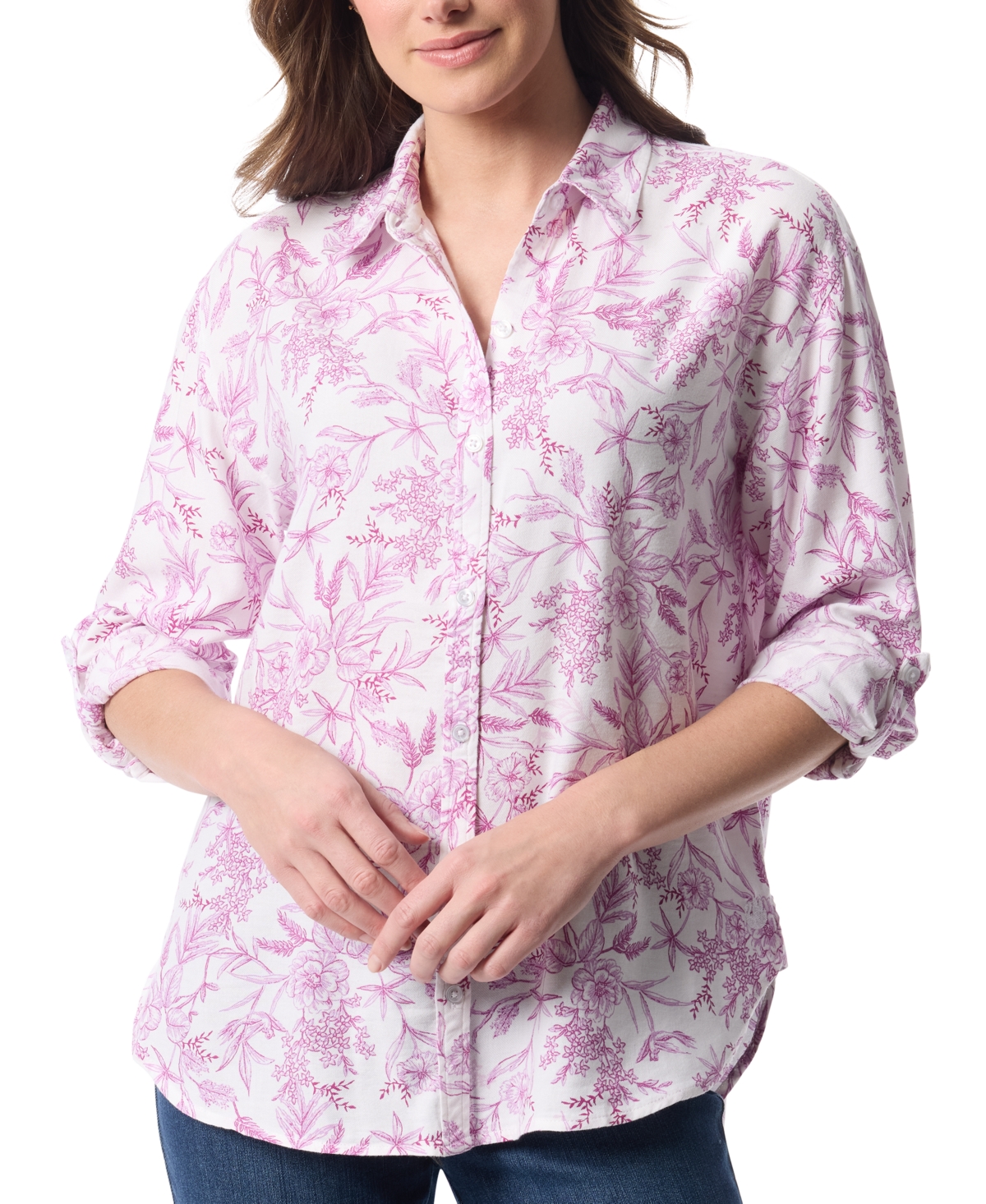 Click here for Gloria Vanderbilt Womens Amanda Floral-Print Overs... prices