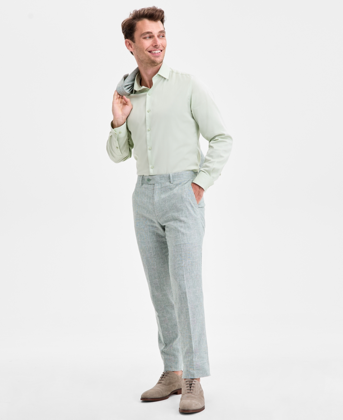 Click here for Bar Iii Mens Slim-Fit Linen Suit Separate Pants  E... prices