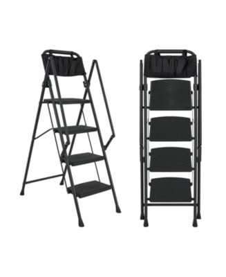 4-Step Foldable Light Weight Wide Anti Slip Pedal and Safety Handle ...