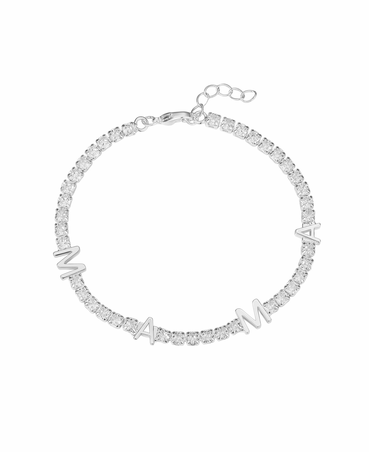 Click here for Unwritten Cubic Zirconia Mama Tennis Bracelet - Si... prices