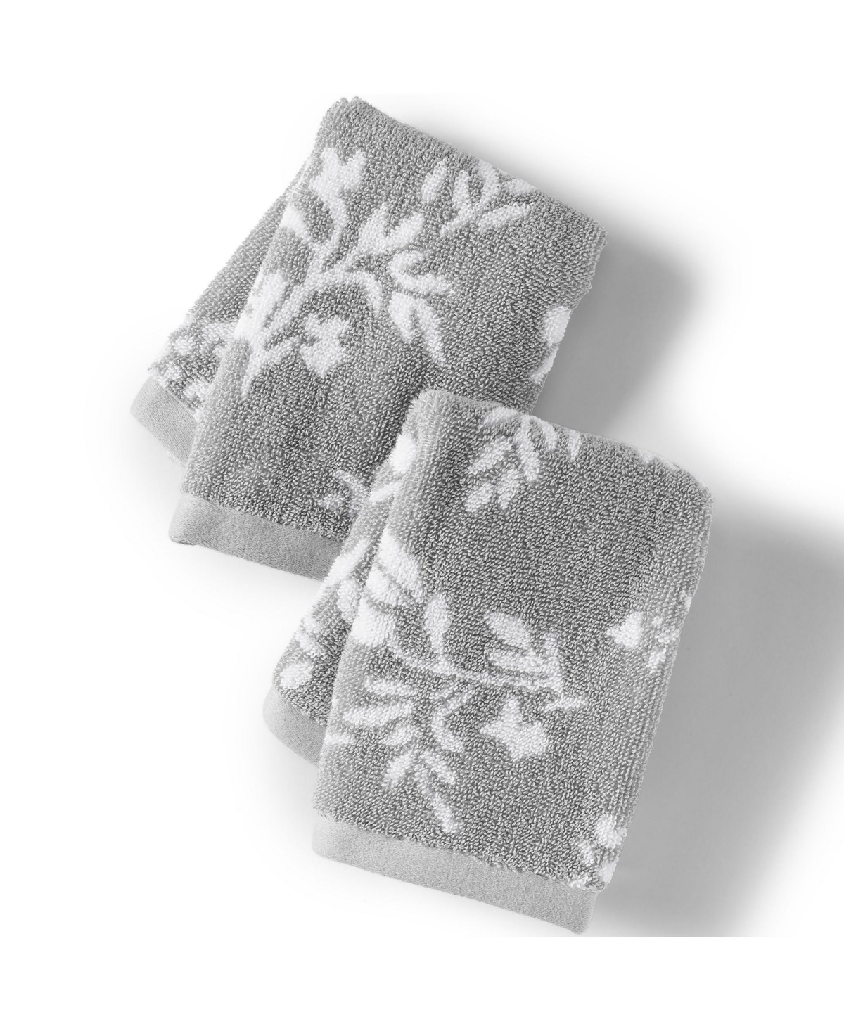 Click here for Lands End Cotton Jacquard 2-Piece Washcloth Set -... prices
