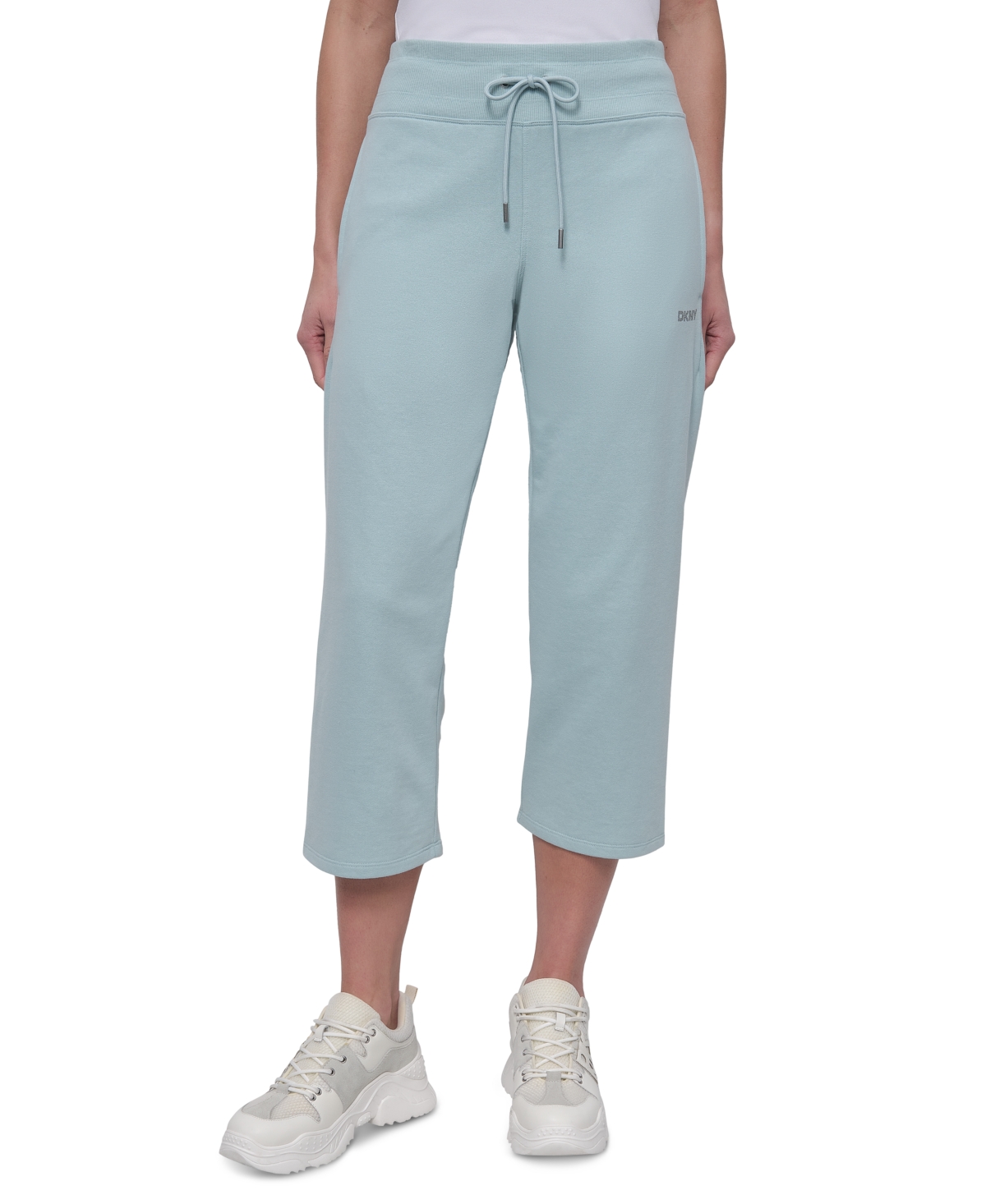Click here for Dkny Sport Womens Studded-Logo Cropped Pants - Min... prices