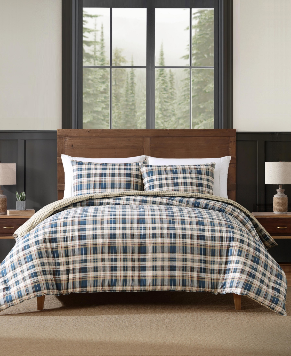 Click here for Eddie Bauer Port Gamble Dusted Indigo Comforter Se... prices