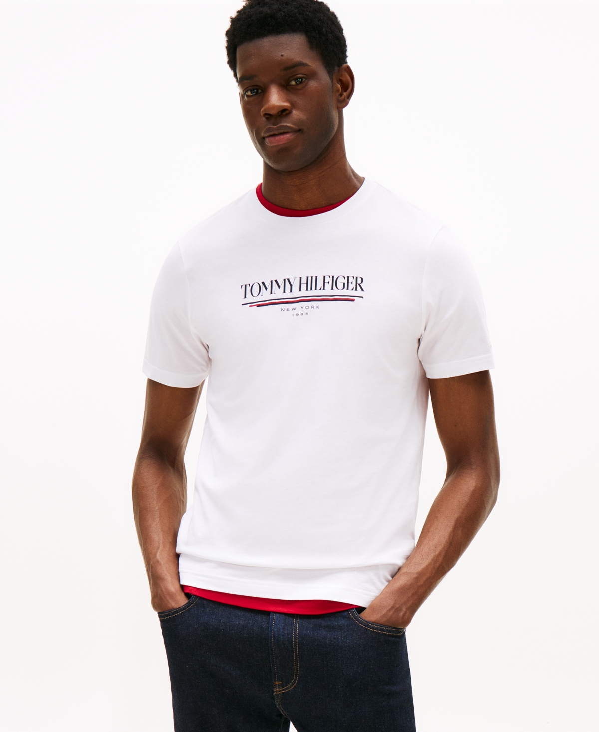 Click here for Tommy Hilfiger Mens 1985 Logo T-Shirt - White prices