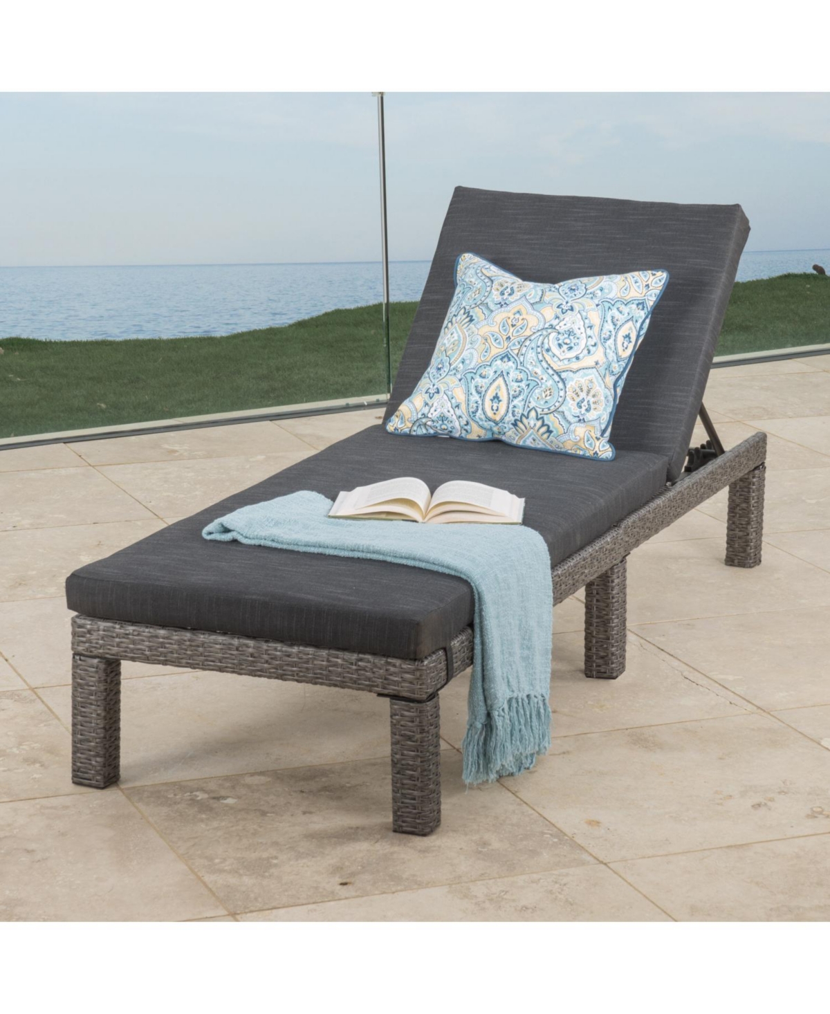 Click here for Streamdale Wicker Patio Chaise Lounge with Water R... prices