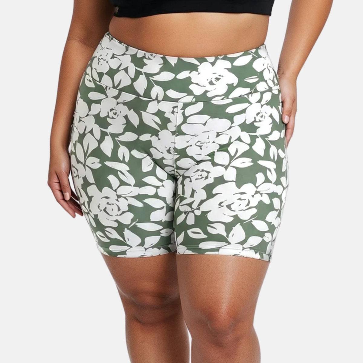 Click here for Calypsa Womens Plus Size Mid-Thigh Swim Shorts - S... prices