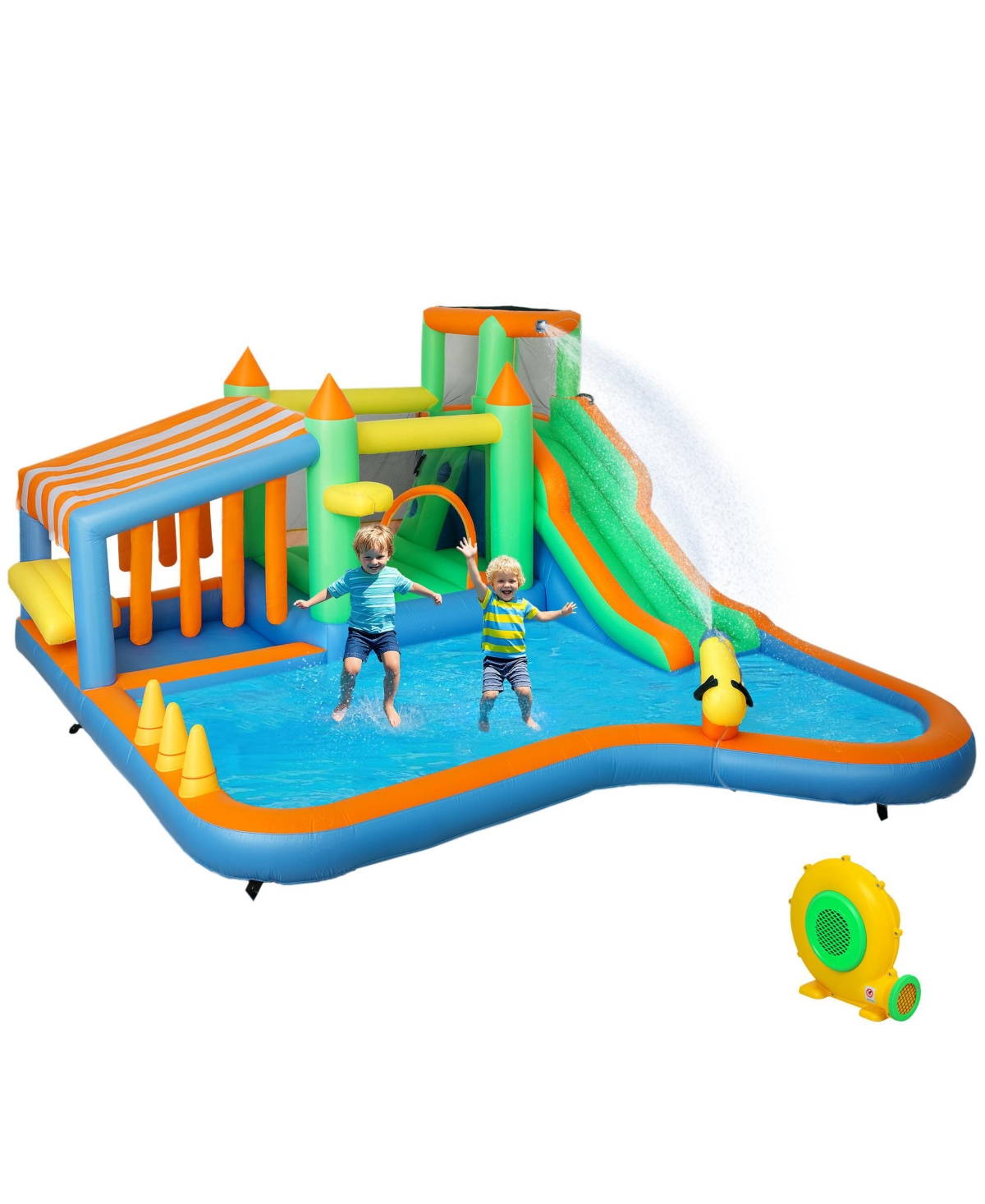 Click here for Qaba 8 in 1 Inflatable Bounce House Water Slide wi... prices
