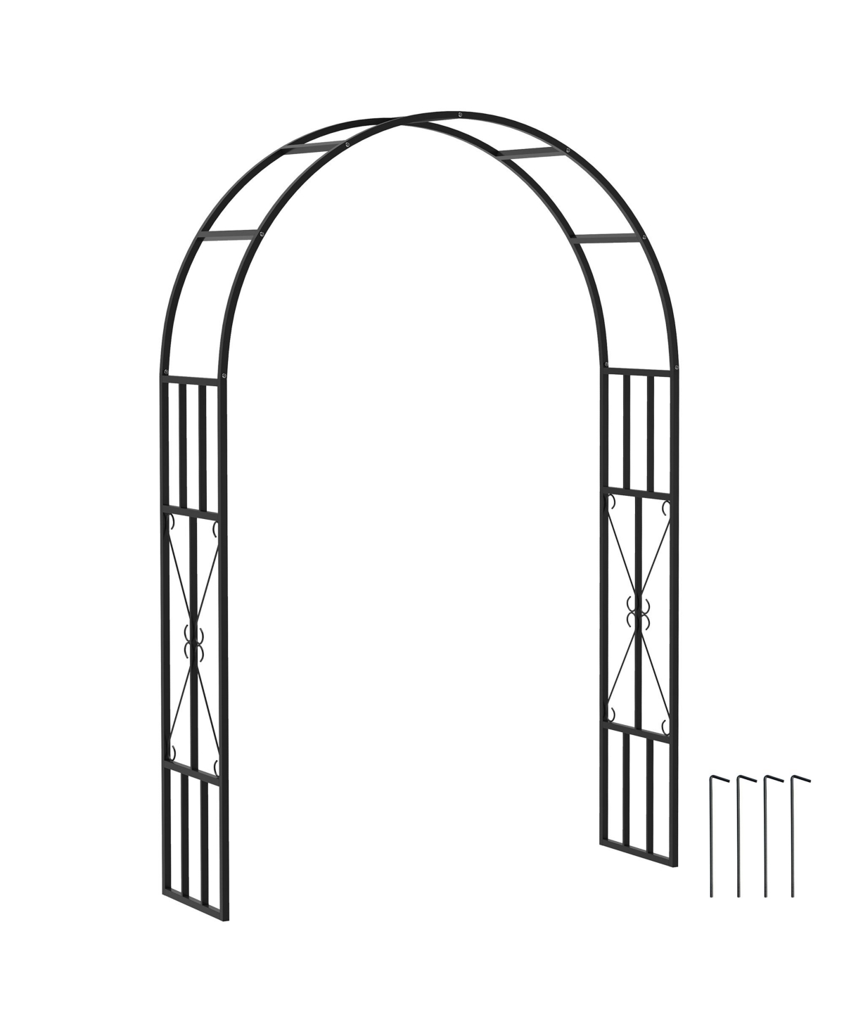 Click here for Outsunny 7.3ft Steel Garden Arch Trellis  Garden A... prices