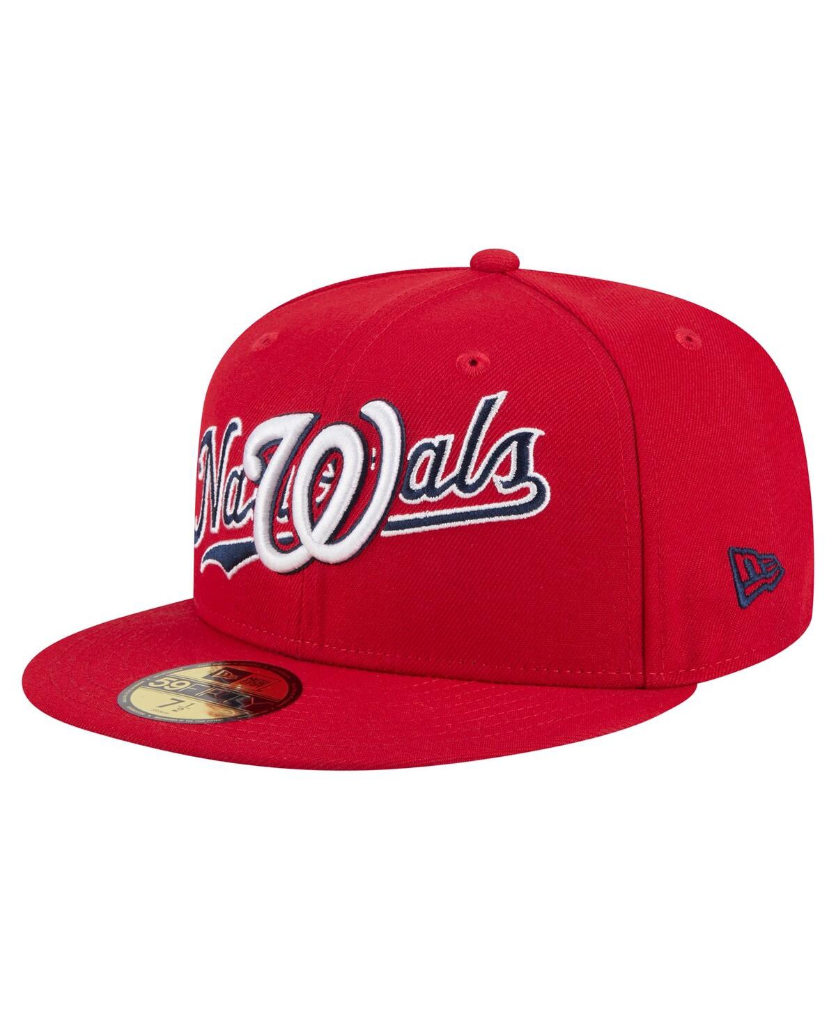Click here for New Era Mens Red Washington Nationals Overlap 59FI... prices