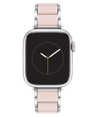 Anne Klein Women's Pink Rubberized Link with Silver-Tone Alloy Metal ...