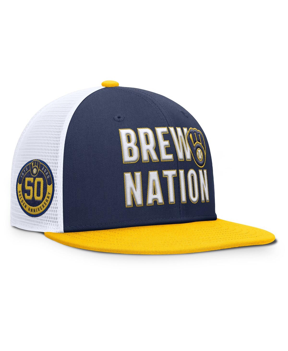 Click here for Nike Mens Navy/Yellow Milwaukee Brewers Pro Trucke... prices