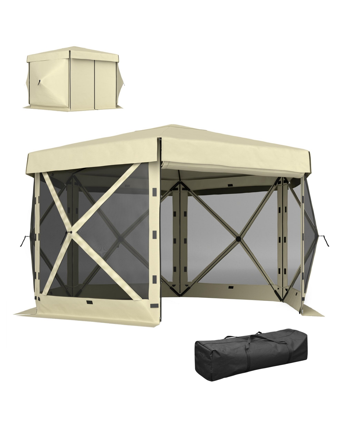 Click here for Outsunny 12 x 12 Hexagonal Pop Up Gazebo  Outdoor... prices
