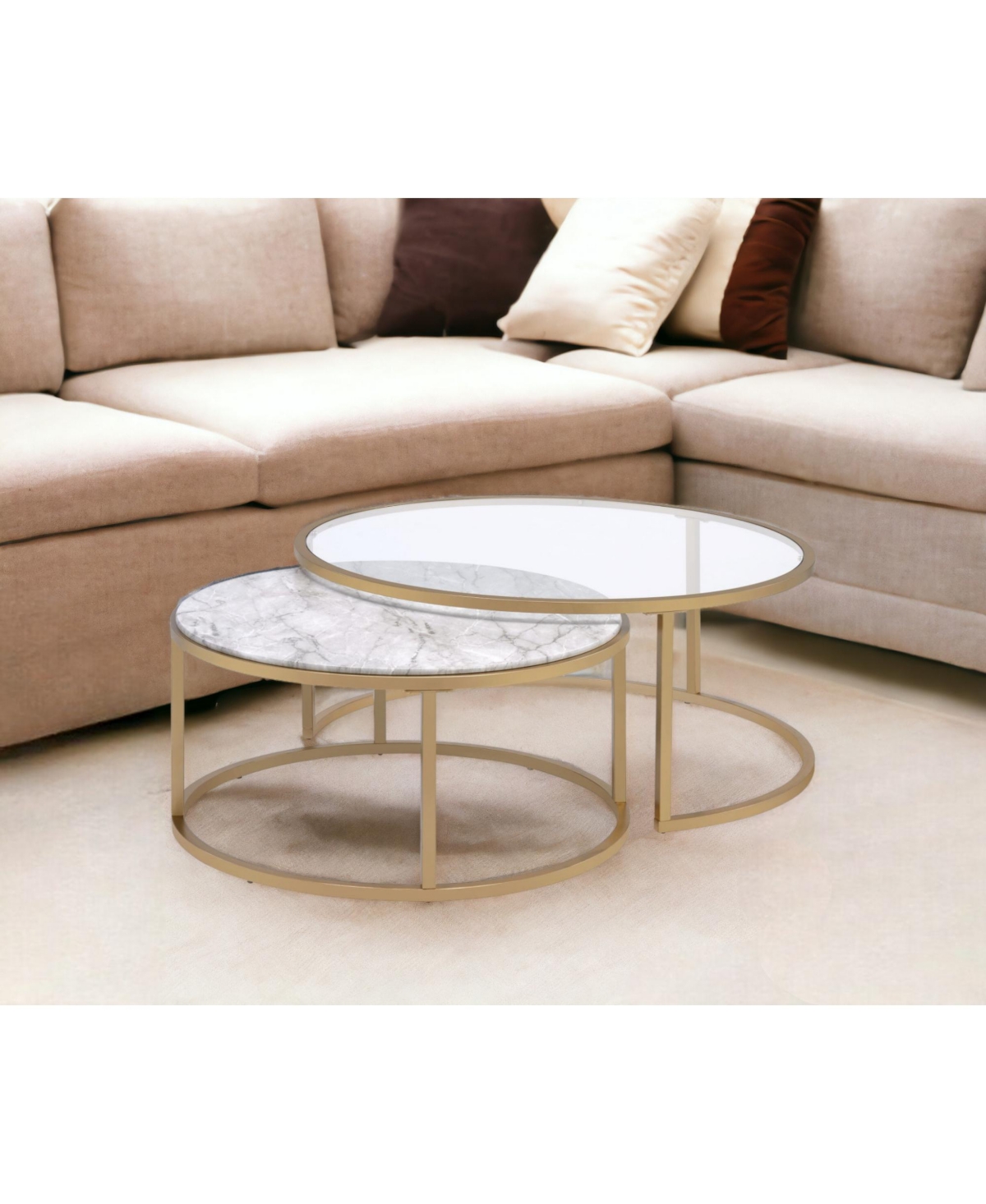 Click here for Set of Two 36 Clear White And Gold Glass Faux Marb... prices