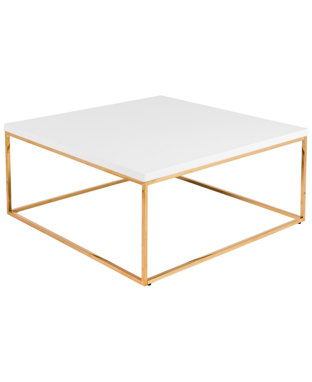 Click here for 35 White And Gold Metal Square Coffee Table - Mult... prices