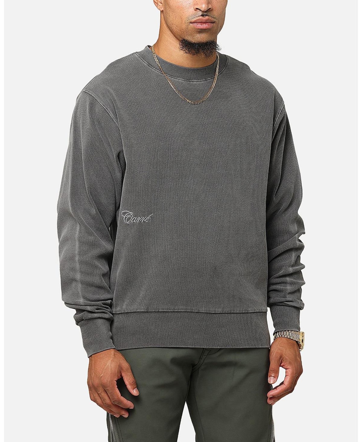 Click here for Carre Mens Avenue Ribbed Crewneck - Black prices