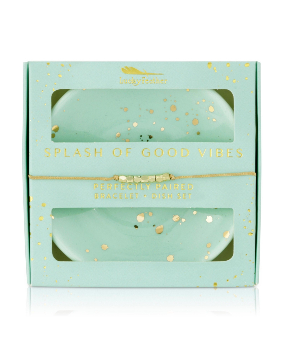 Click here for Lucky Feather Bracelet + Dish Set - Splash - Rnd d... prices