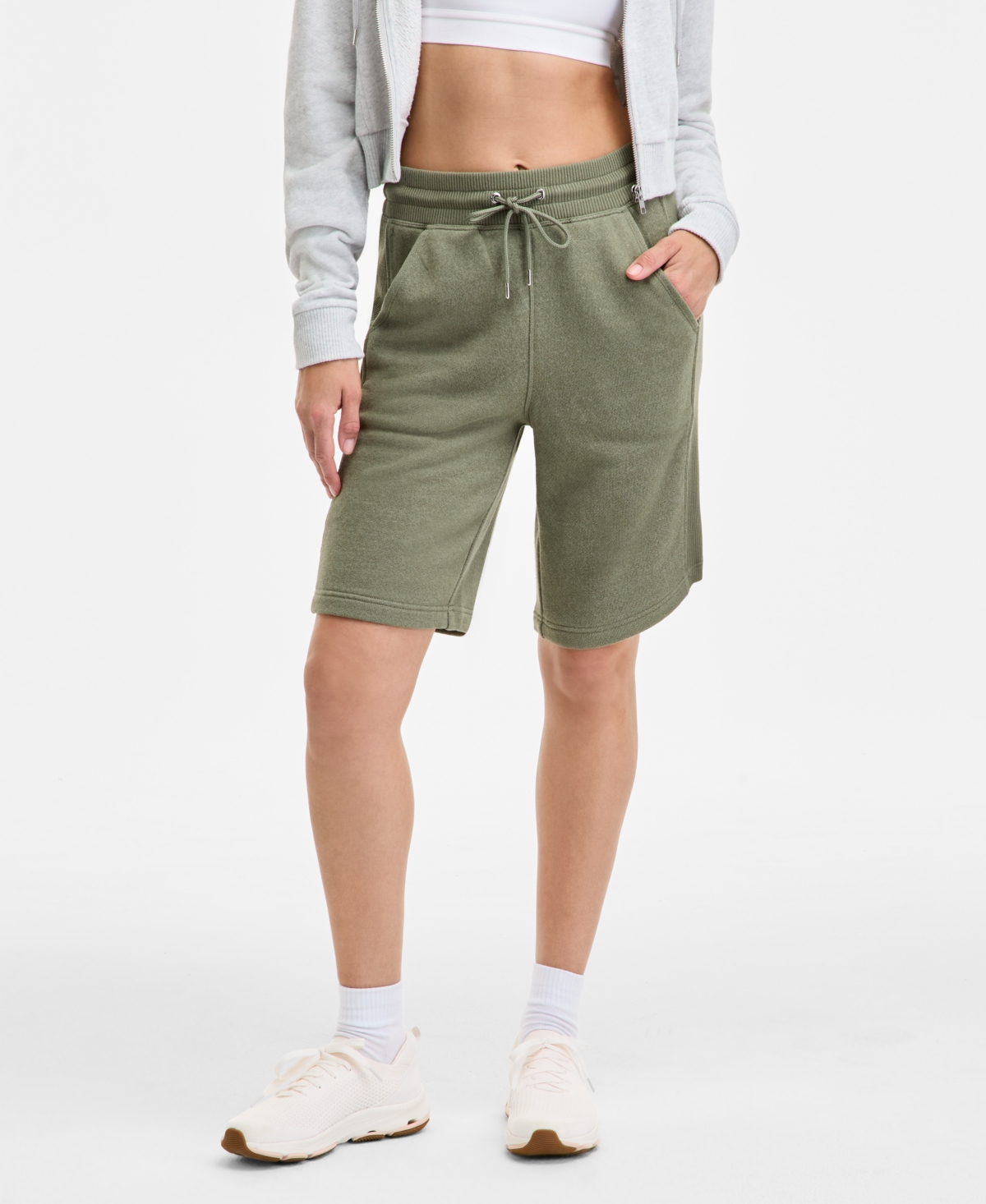 Click here for Id Ideology Womens Cotton-Blend Pull-On Bermuda Sh... prices