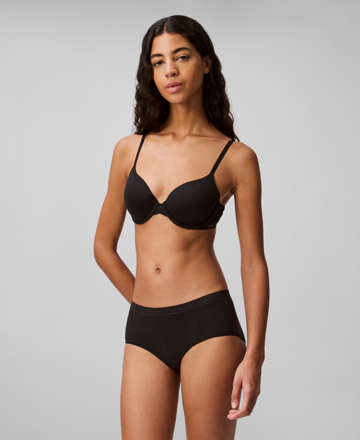 Womens Calvin Klein Perfectly Fit Lightly Lined Full Coverage T-Shirt Bra F3837 - Black