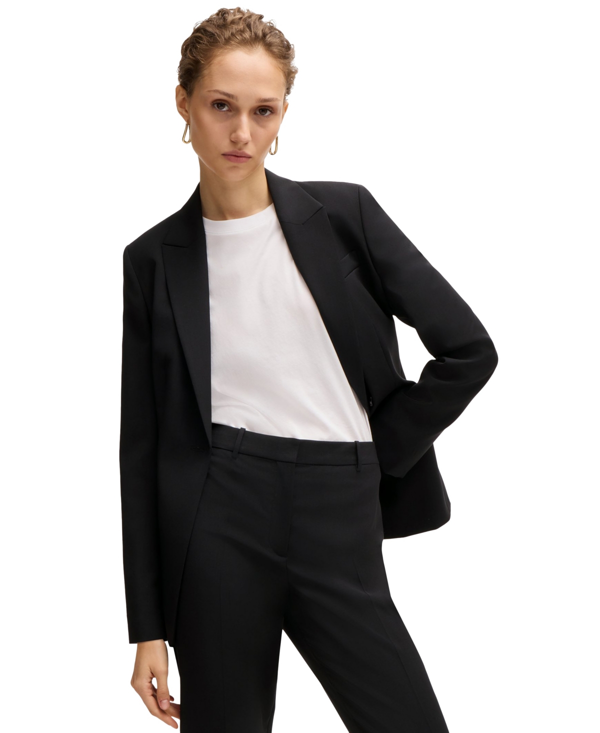 Click here for Boss by Hugo Boss Womens Regular-Fit Jacket - Blac... prices