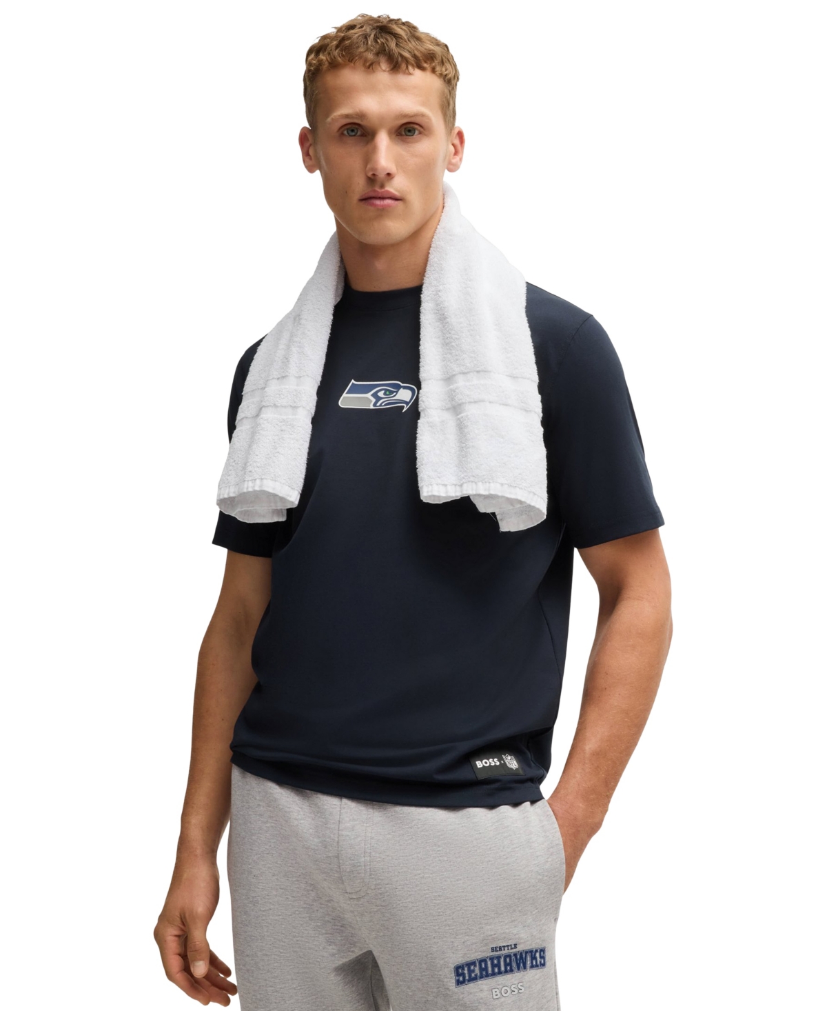 Click here for Hugo Boss X Nfl Branded Mens T-Shirt - Seahawks Bl... prices