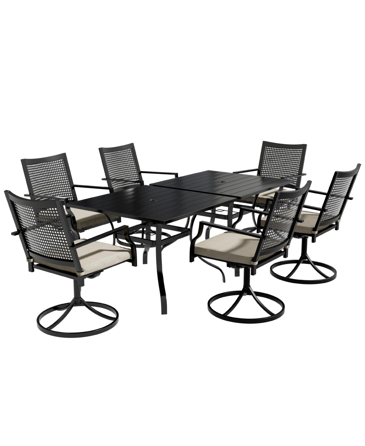 Click here for 8-Piece Metal Outdoor Patio Dining Set with Square... prices