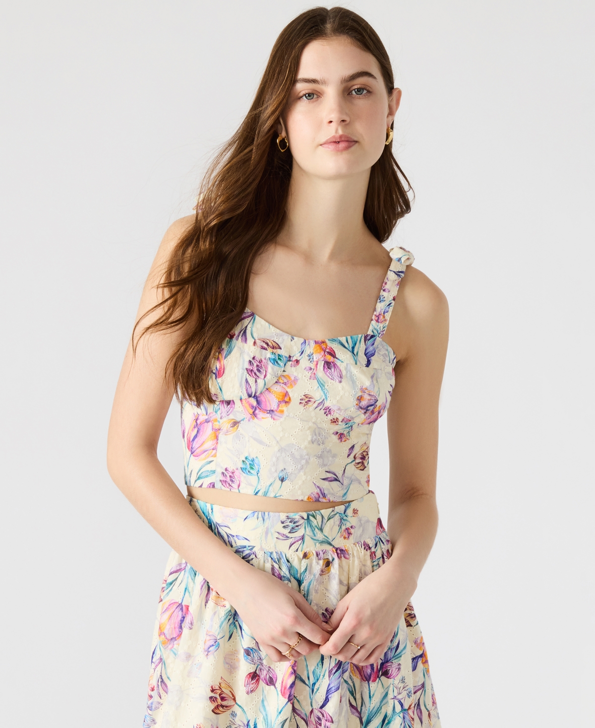 Click here for Steve Madden Womens Carlynn Cotton Bustier Top - A... prices